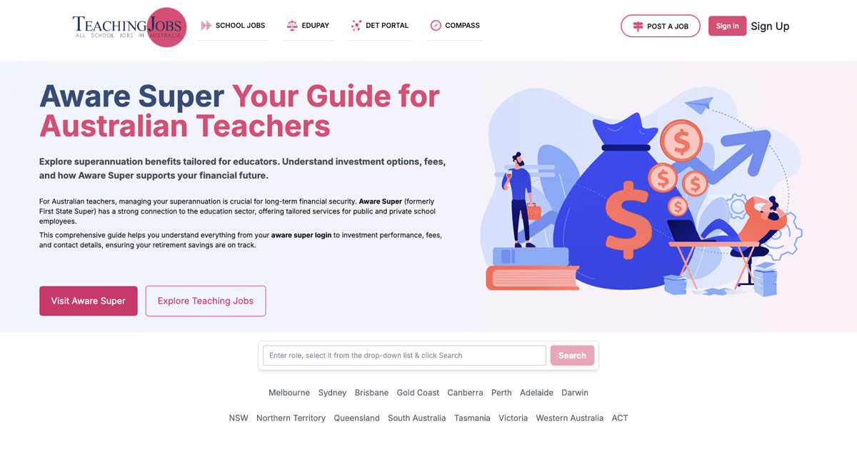 Aware Super Guide for Australian Teachers