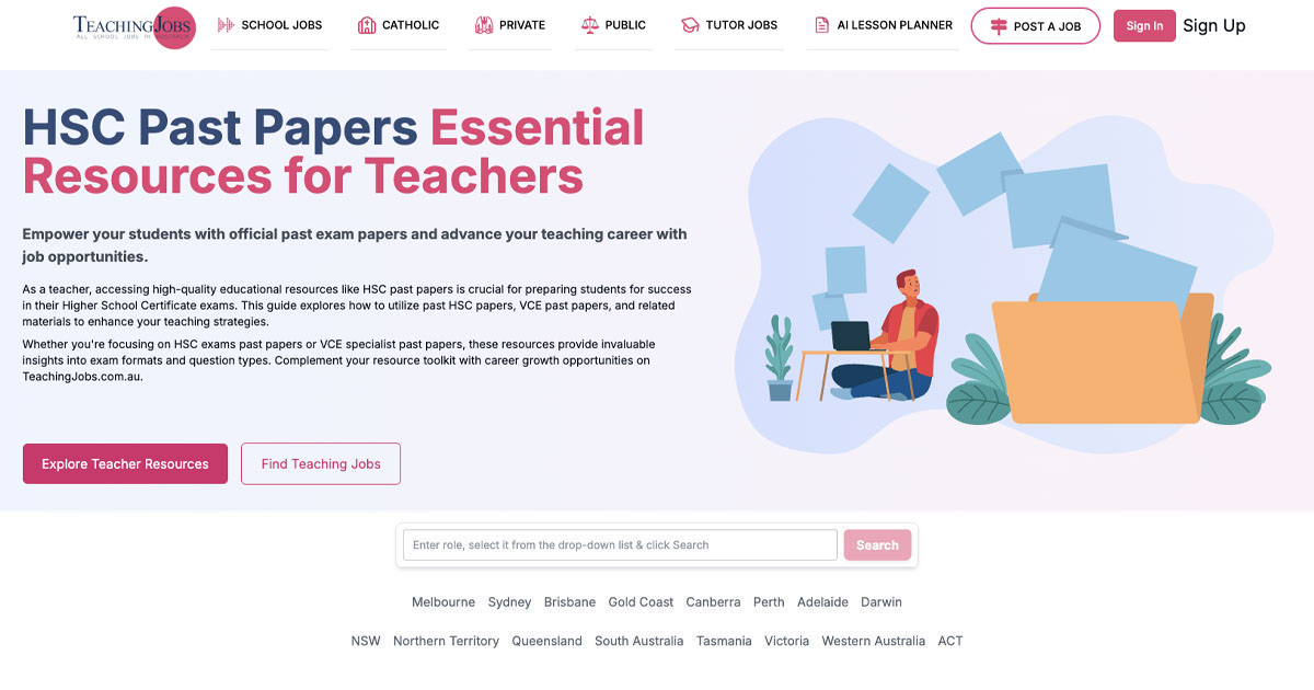 HSC Past Papers Access Resources & Jobs | TeachingJobs