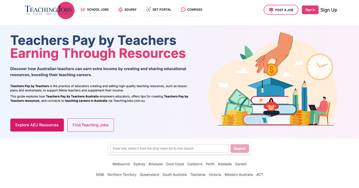 Teachers Pay by Teachers Resource Sharing | TeachingJobs
